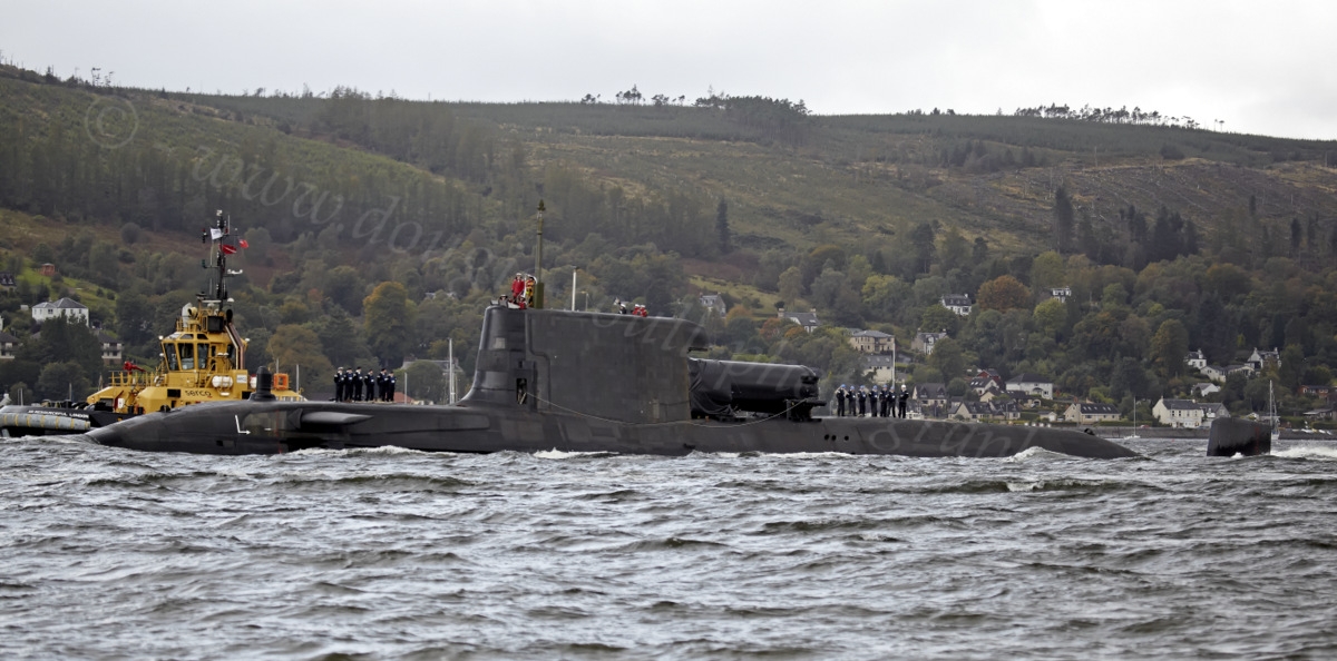 Dougie Coull Photography: HMS Astute - Departing Faslane Naval Base