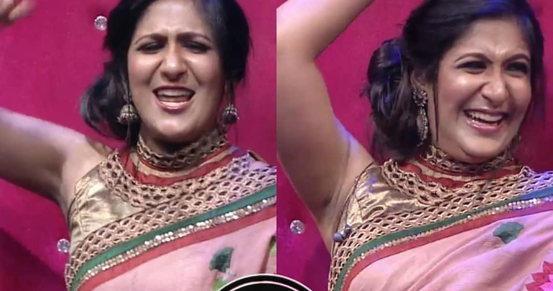 vijay tv singer swetha hot underarm!