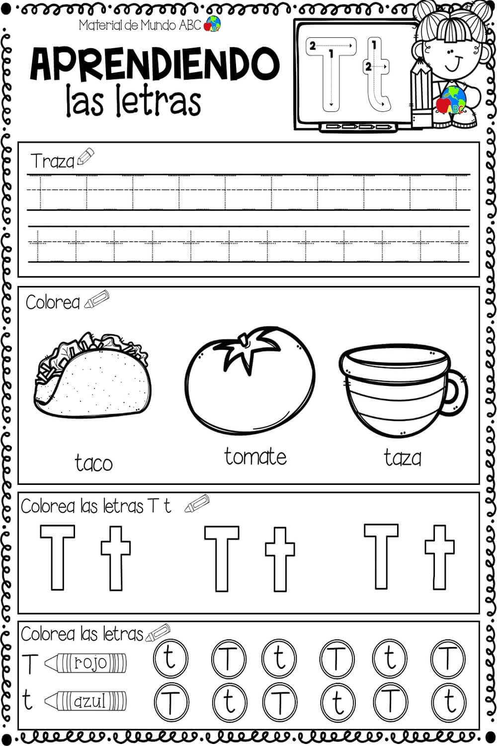 Cuaderno Aprendiendo las Letras | Materiales Educativos para Maestras