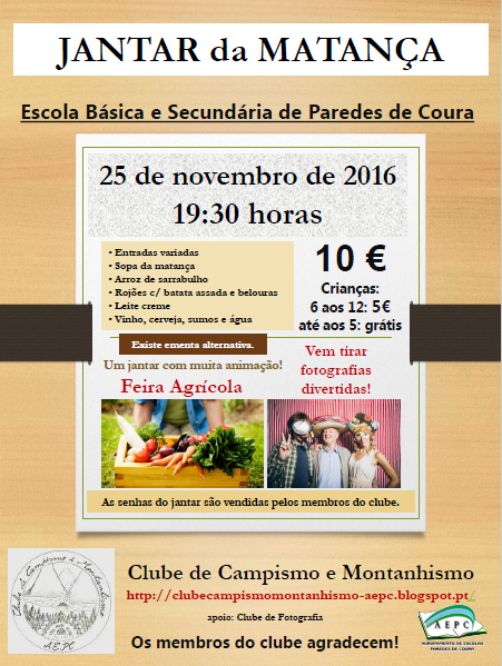 Clube de Campismo e Montanhismo: novembro 2016 Clube de Campismo e Montanhismo: novembro 2016