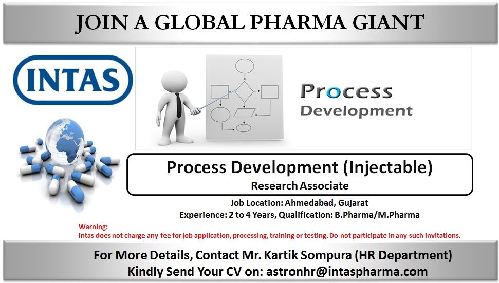 INTAS PHARMA - Multiple Openings in Development QA (R&D-QA ...
