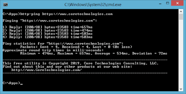 HTTP Ping - Ping any URL with free command-line utility
