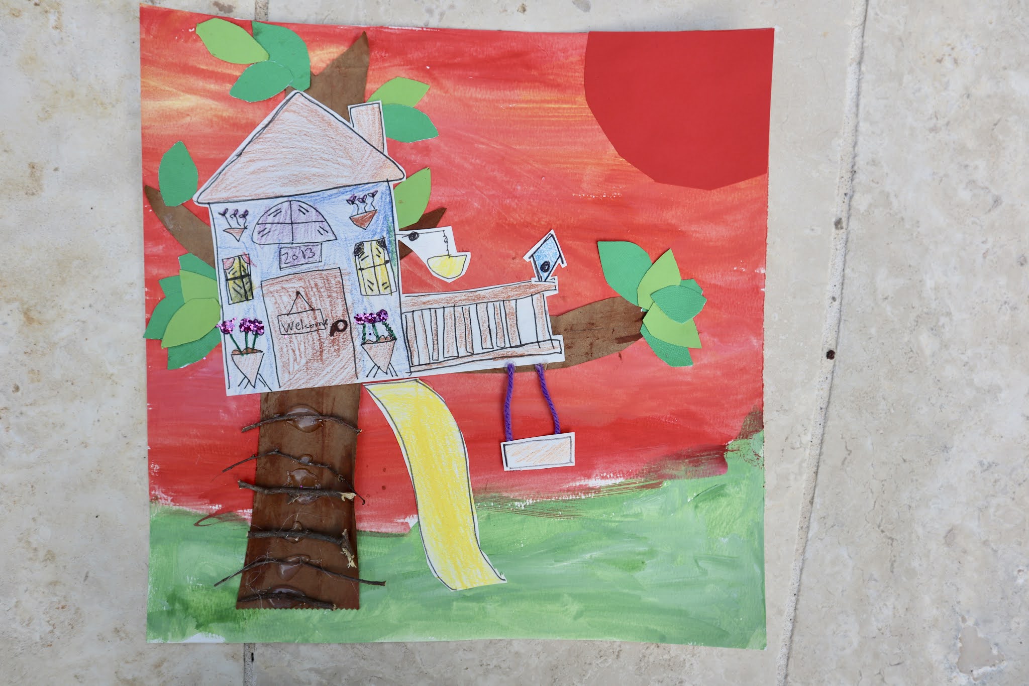 Momfessionals: Treehouse Collage Craft