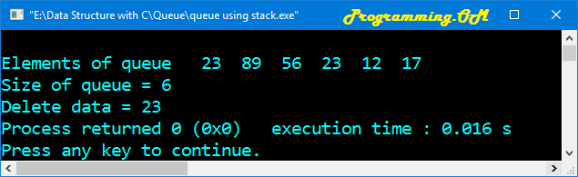 Program In C To Implement Queue Using Structure 4430