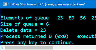 Program in C to implement queue Using Structure.