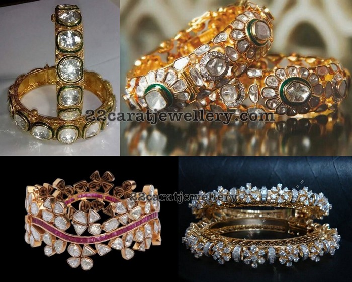 Diamond Kundan Trendy Bangles - Jewellery Designs
