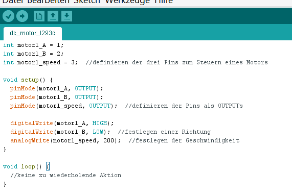 Michaelsarduino Steuern Eines Dc Motors Mit Dem Arduino
