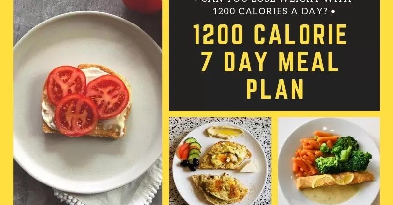 1200 Calorie 7 Day Meal Plan - Can You Lose Weight With 1200 Calories a ...