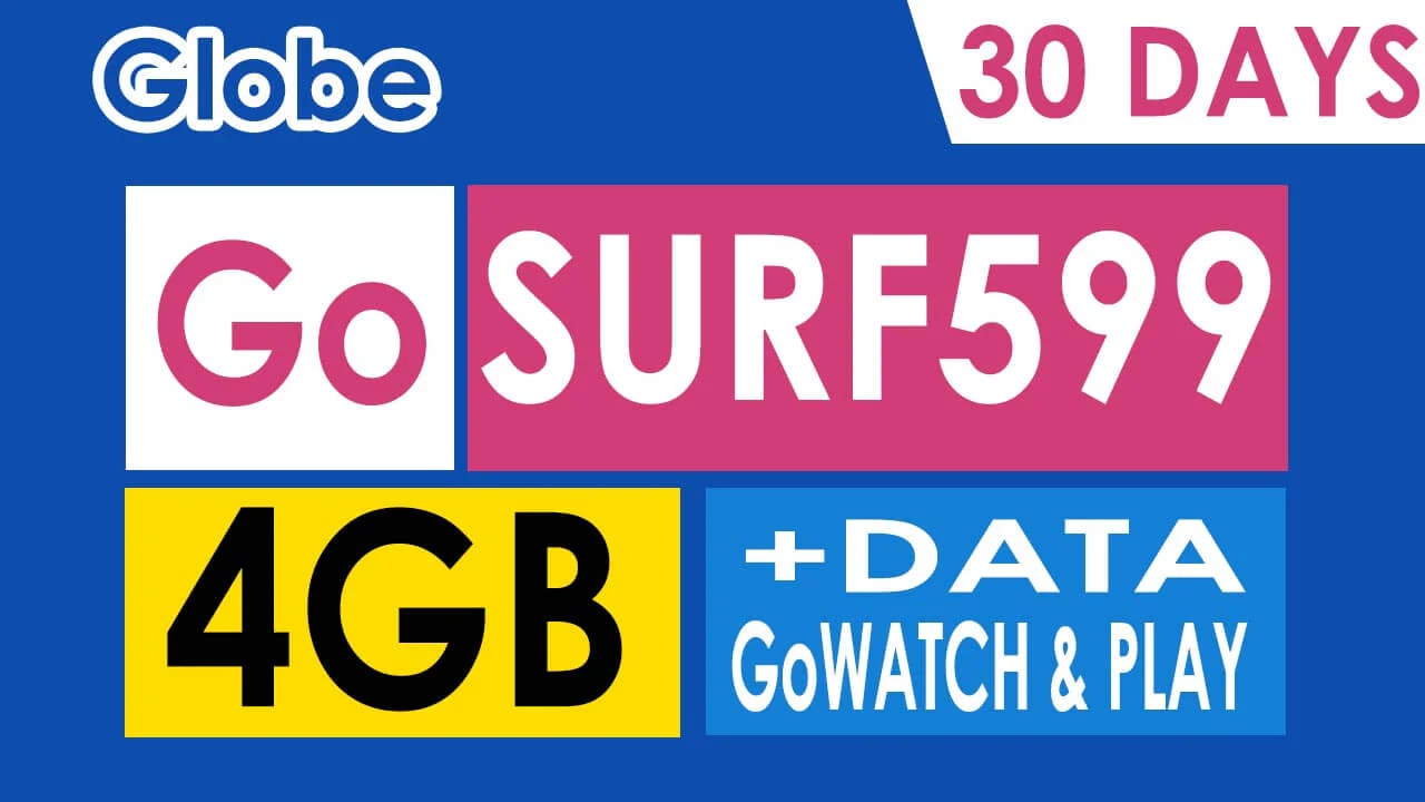 GoSURF599 - 4GB Data, 1GB app of your choice, 2GB GoWATCH and Play