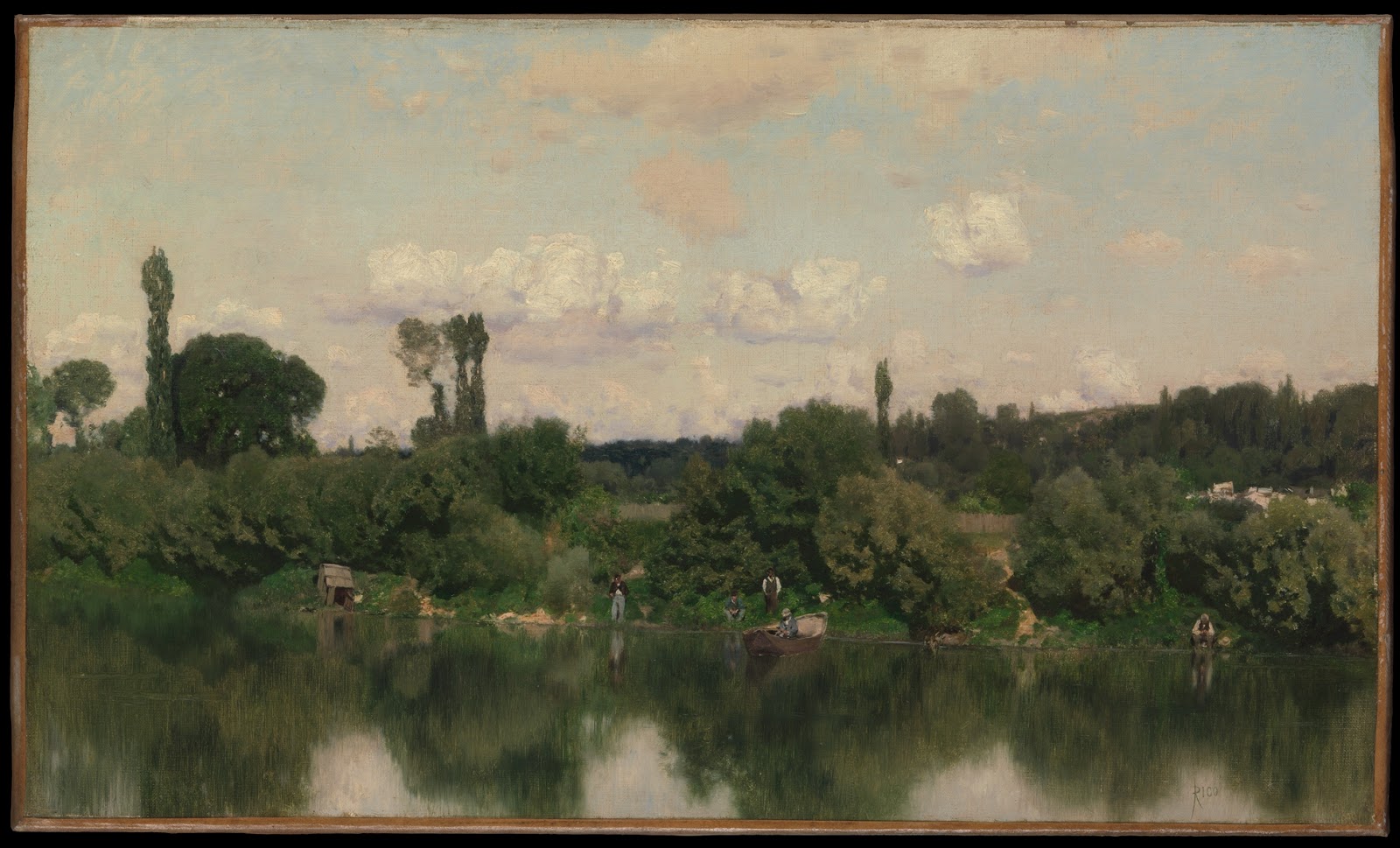 pinturamadrid: martin rico - el sena en poissy 1869