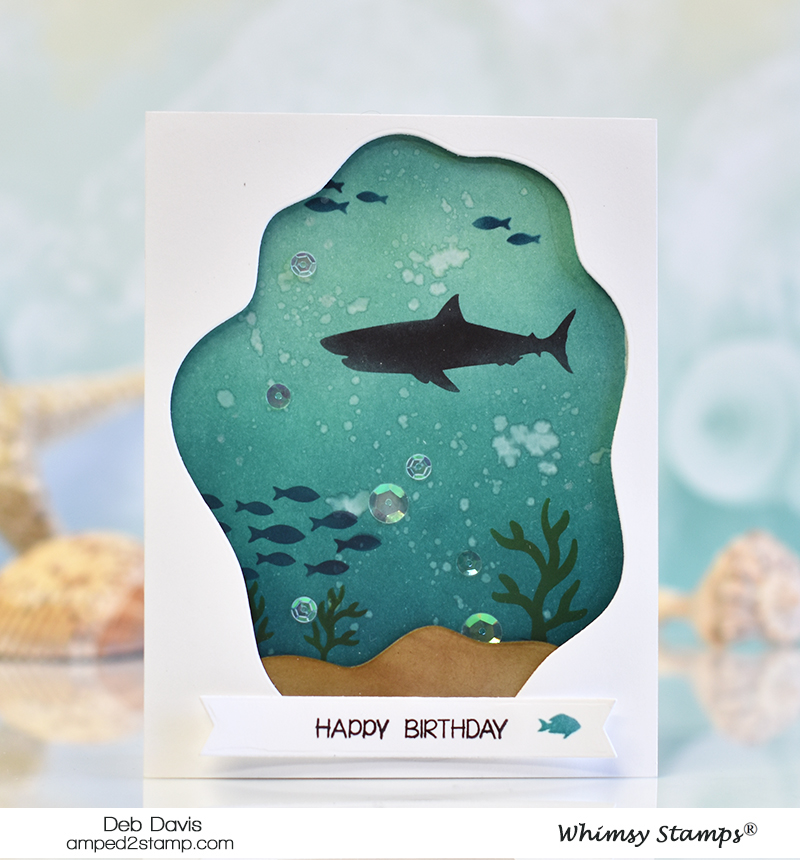 Ocean Scene Happy Birthday Card - NewAmped2Stamp