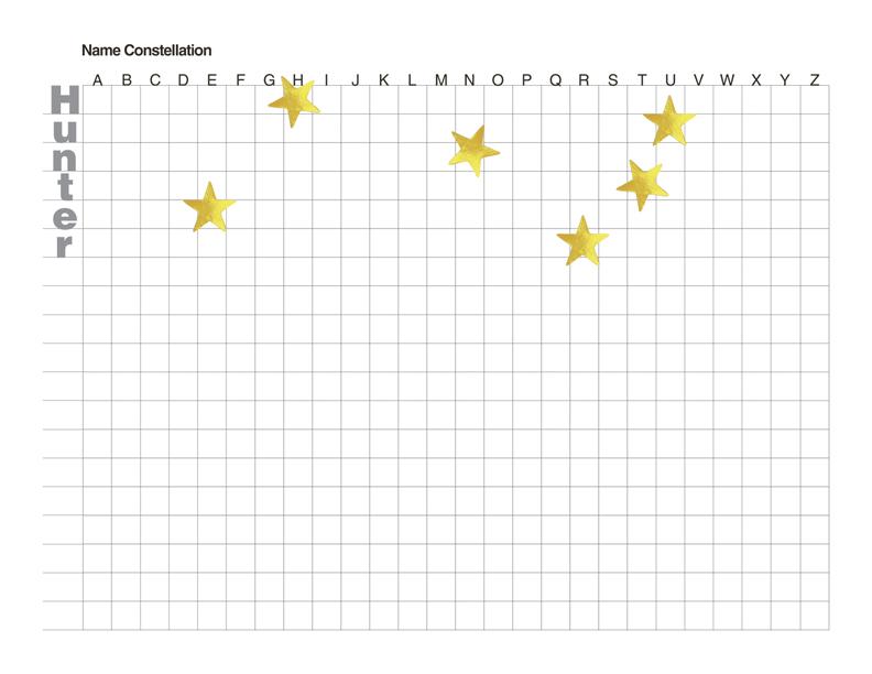 E is for Explore!: My Name in the Stars!