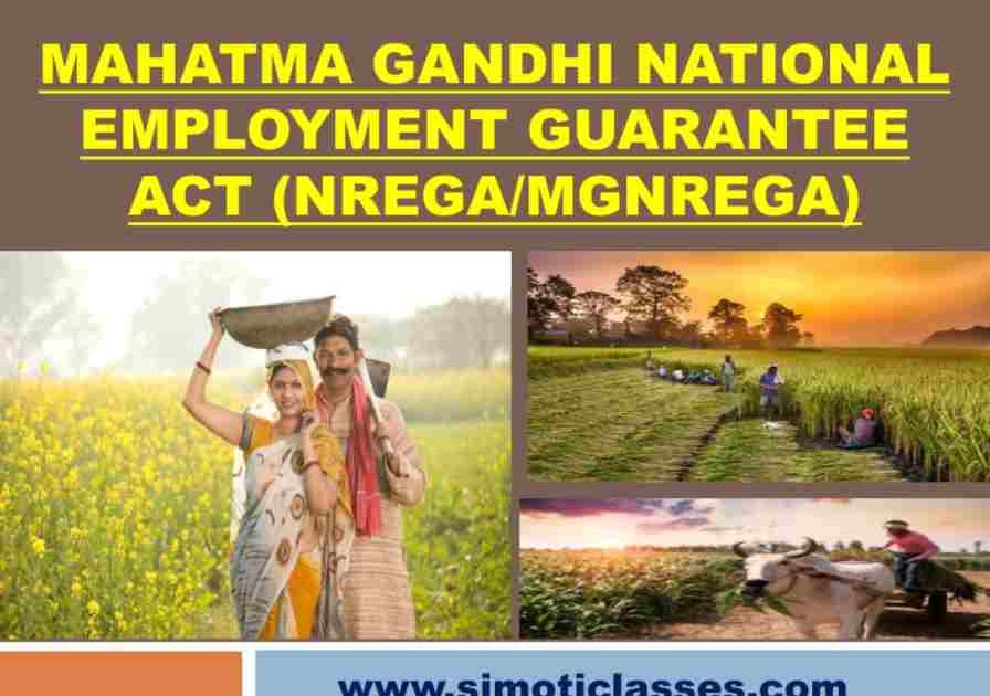 Mahatma Gandhi National Employment Guarantee Act (NREGA/MGNREGA ...