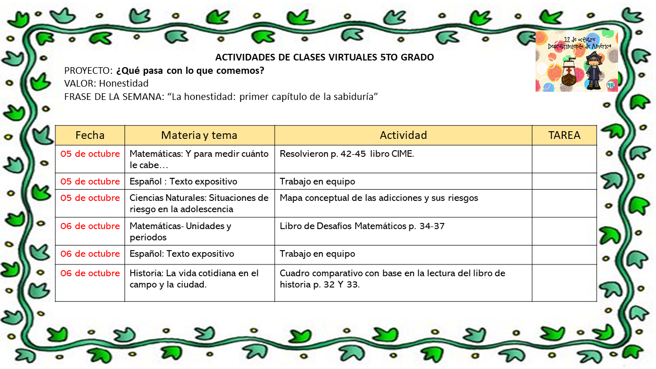 Instituto Juárez 5° Primaria: ACTIVIDADES DE ESPAÑOL DEL 05 AL 08 DE ...