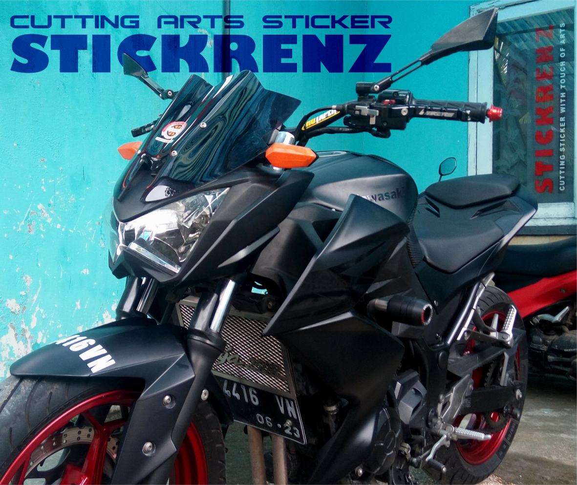 STICKRENZ: Kawasaki Z250 - Fullbody Black Matte Wrap & Simply Black ...