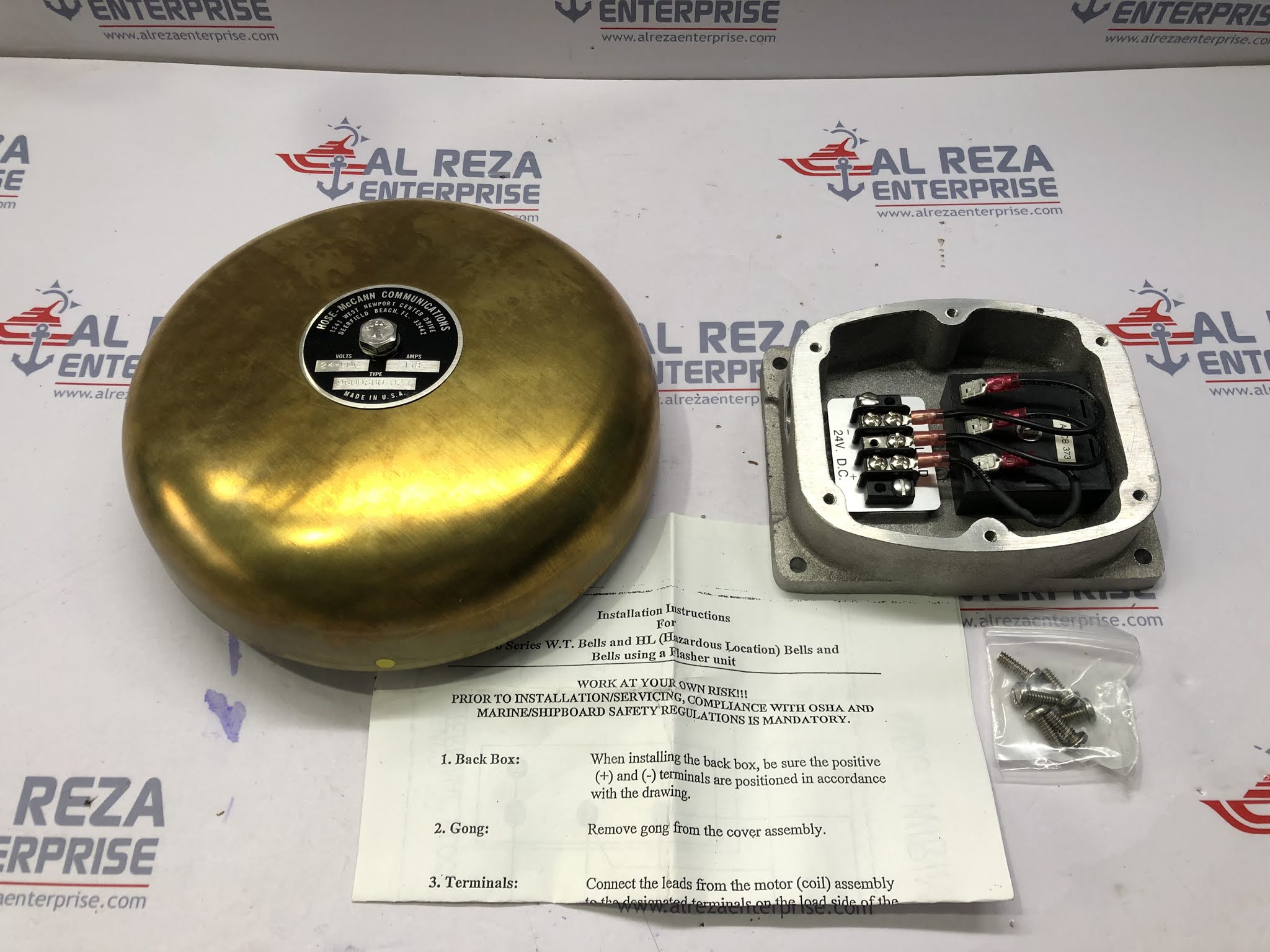 HOSE-MCCANN COMMUNICATIONS 96UD8BU-024 ELECTRICAL BELL 24VDC 138A