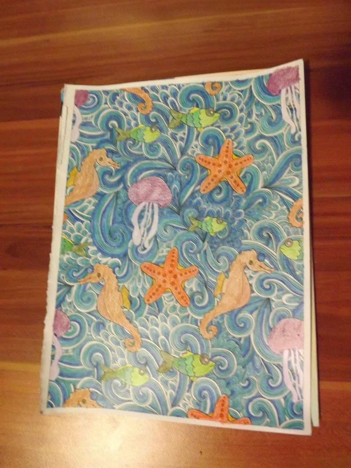 A Pretty Talent Blog: Cardmaking - Making An Underwater Scene Card
