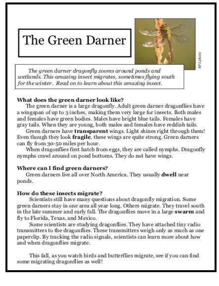 Emily's Enrichment Corner: Description Texts for Teaching Text Structure