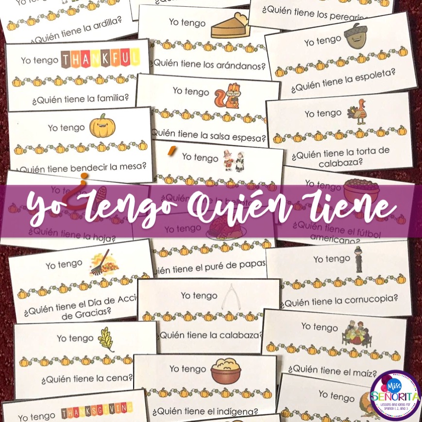 Easy Thanksgiving Activities in the Spanish Classroom | Miss Señorita