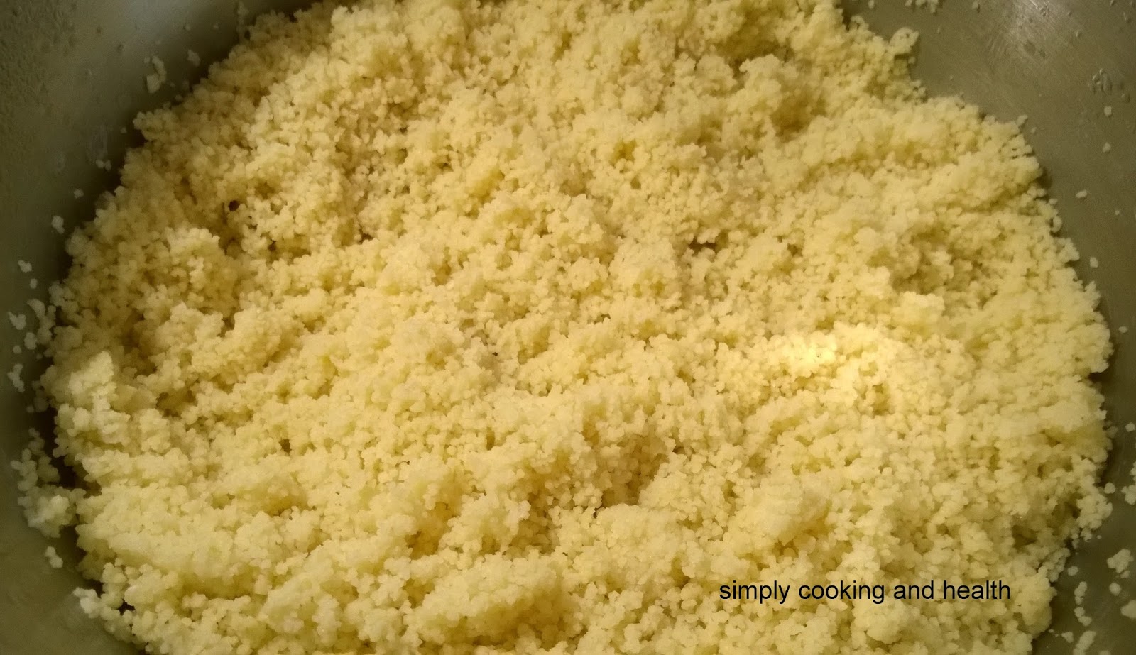 Simply Cooking and Health: Steamed couscous with rice flour and grated ...