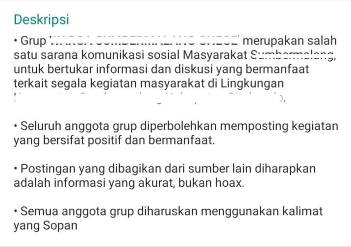 Contoh Peraturan Grup WA, Facebook, Telegram dan Media Sosial Lainnya ...