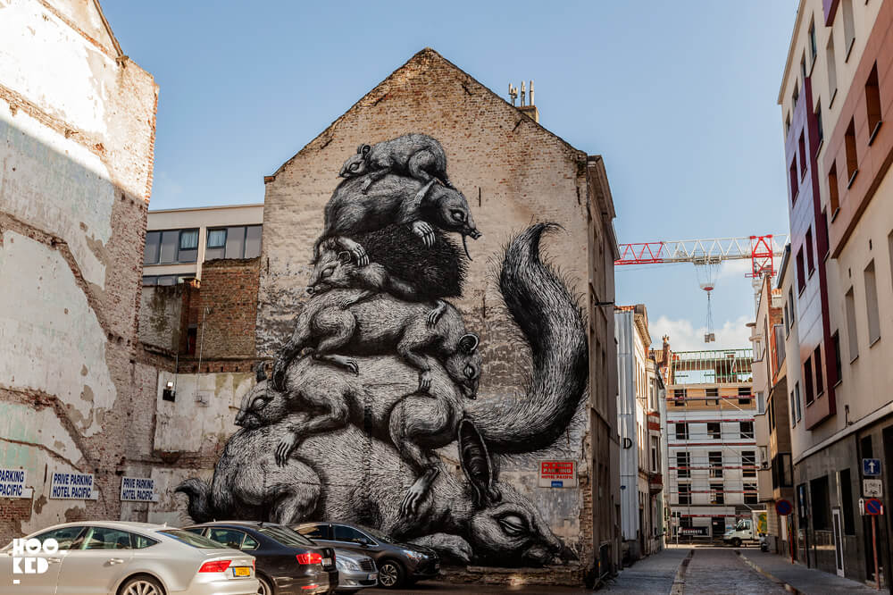 Belgian Artist Roa's Mural in Ostend for The Crystal Ship Festival ...