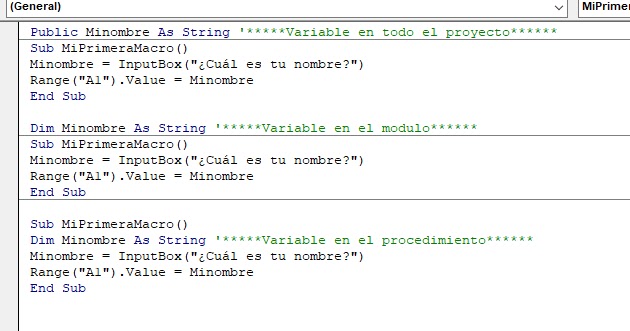 Declaración De Variables En Vba Excel El Blog De Luis Reyes