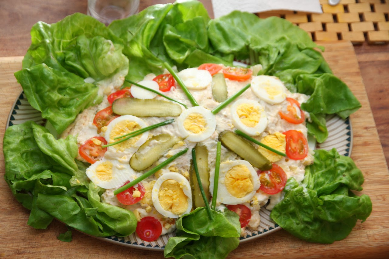 tiramisu: zalm salade