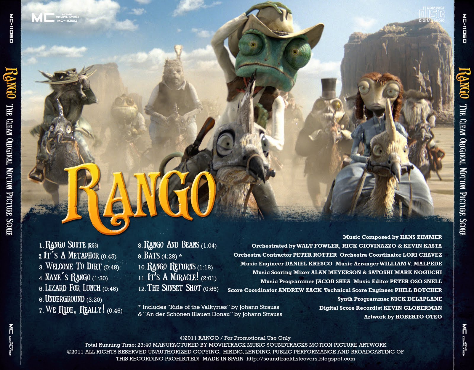 Soundtrack List Covers: Rango Clean Version (Hans Zimmer)