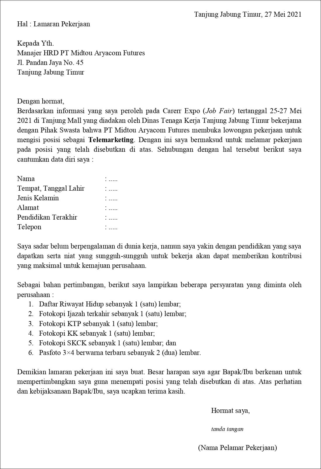 Contoh application letter fresh graduate - geserhouseof