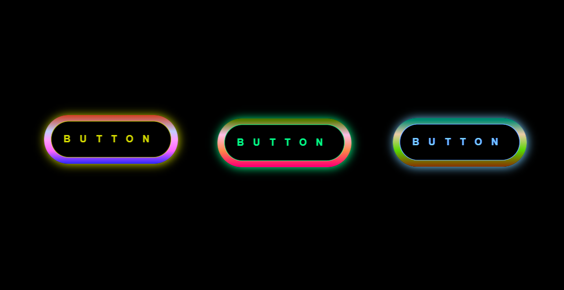 Colorful Glowing Effect On Button In Html And Css