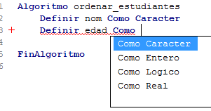 Comandos básicos de Pseint