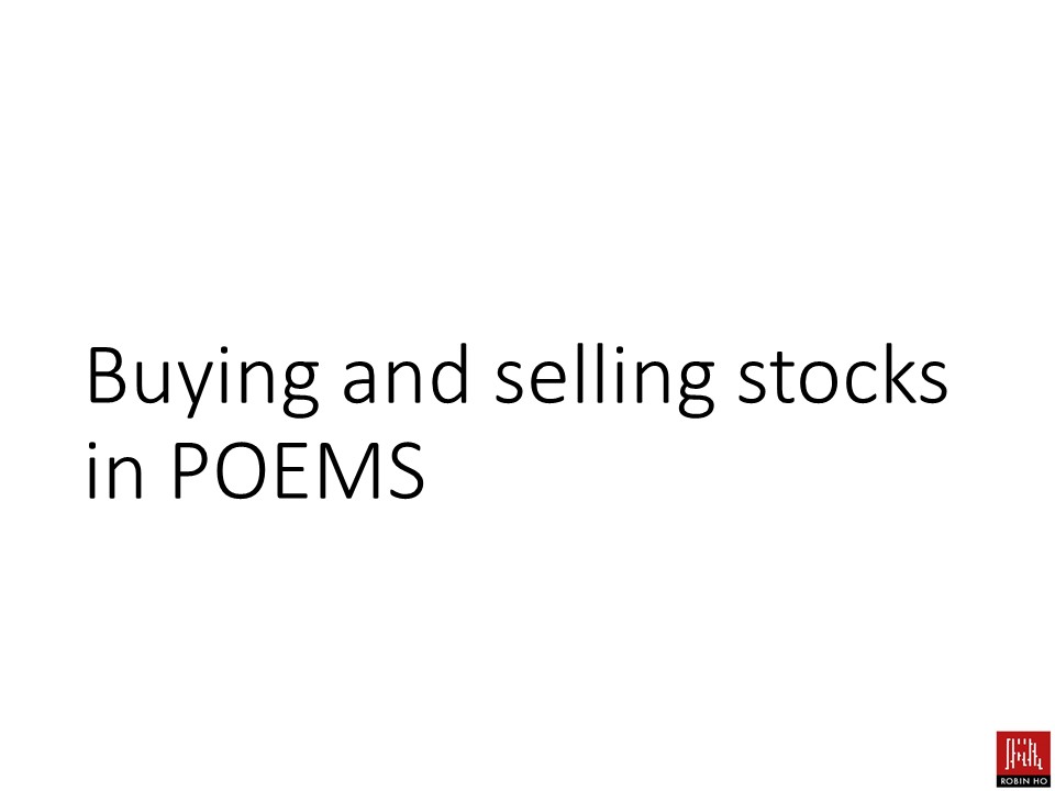Robin Ho Smartrade: Buying and Selling Stocks in POEMS