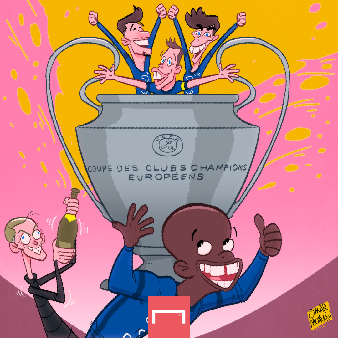 Omar Momani cartoons: Kante carries Chelsea to the Champions League