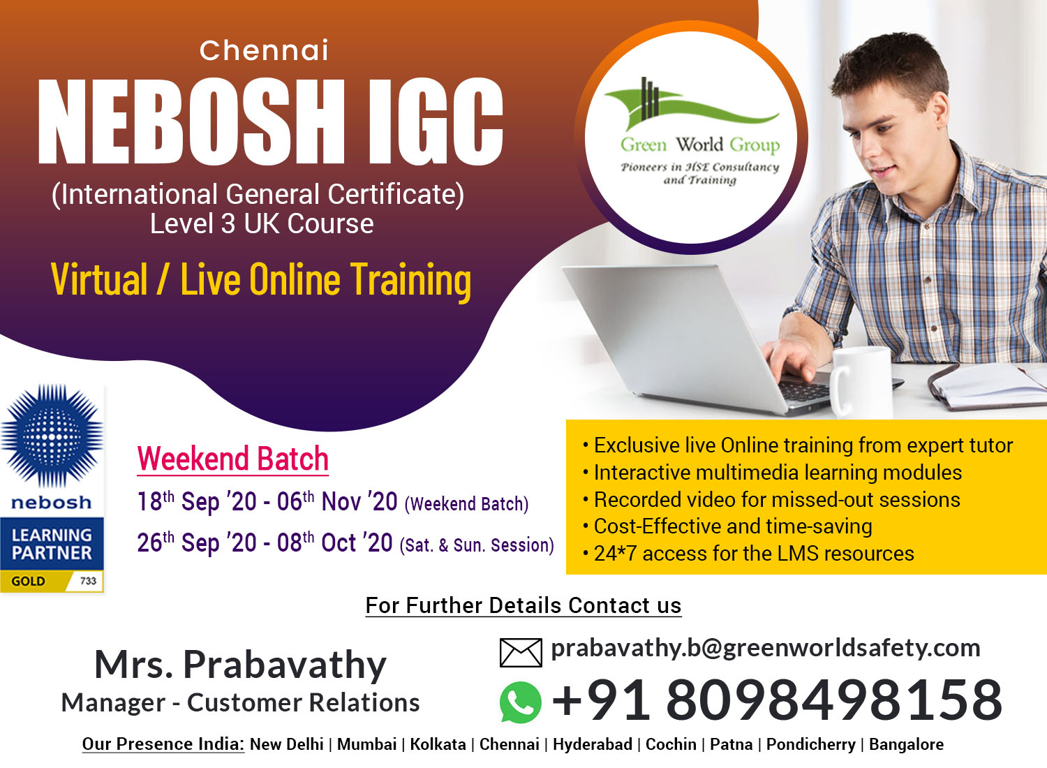 Why do you choose Online NEBOSH Training in Chennai? - Nebosh and ...