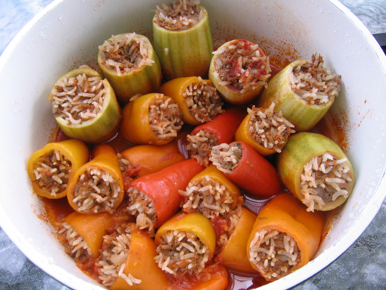 Yasemin's Kitchen: Stuffed Zucchini & Peppers – Kabak ve Biber Dolmasi