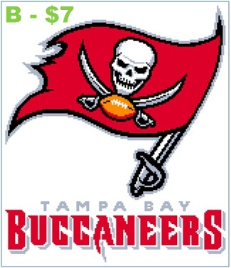 EASY PATTERNS: Tampa Bay Buccaneers cross-stitch pattern