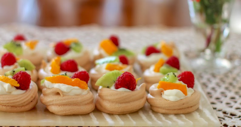 Food Lust People Love: Mini Fruit-topped Pavlovas #BakingBloggers