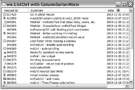 Python-блог: wxPython in Action. Глава 13. Создание списков (list control) и управление им (Перевод)