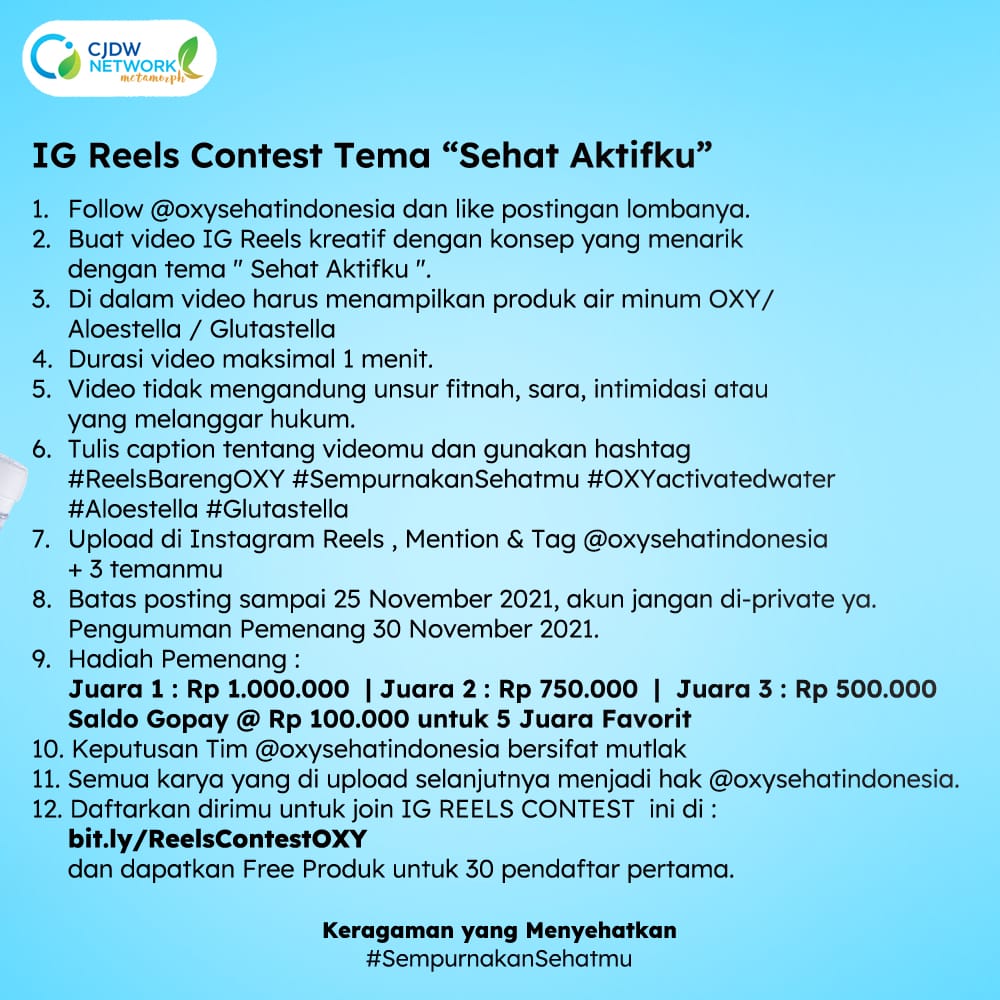 Instagram Reels Contest Senilai 2,7 Juta Rupiah