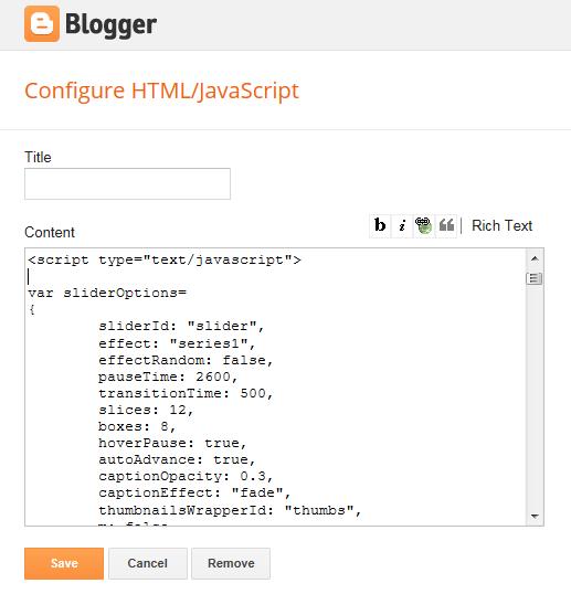 Add a Slider to Blogger - Blogger Tips Pro