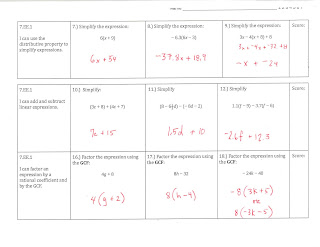 Hamilton Middle School 7th Grade Math