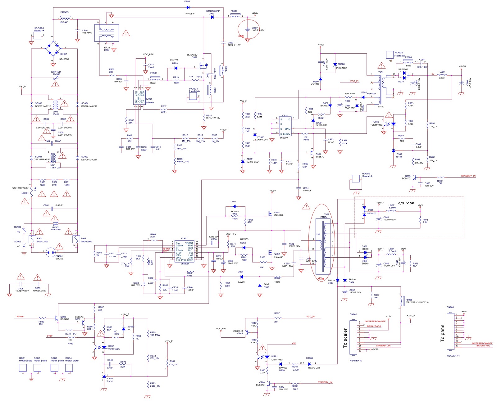 Schematic Diagrams: Sharp LC-32A28L– Sharp LC-42A48L – Service mode ...