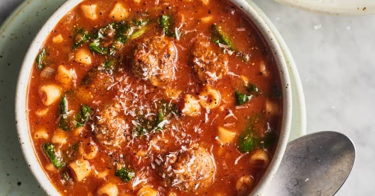 Easy Sausage Meatball Soup