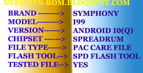 need-test-rom: symphony i99 care flash file frp unlock without box