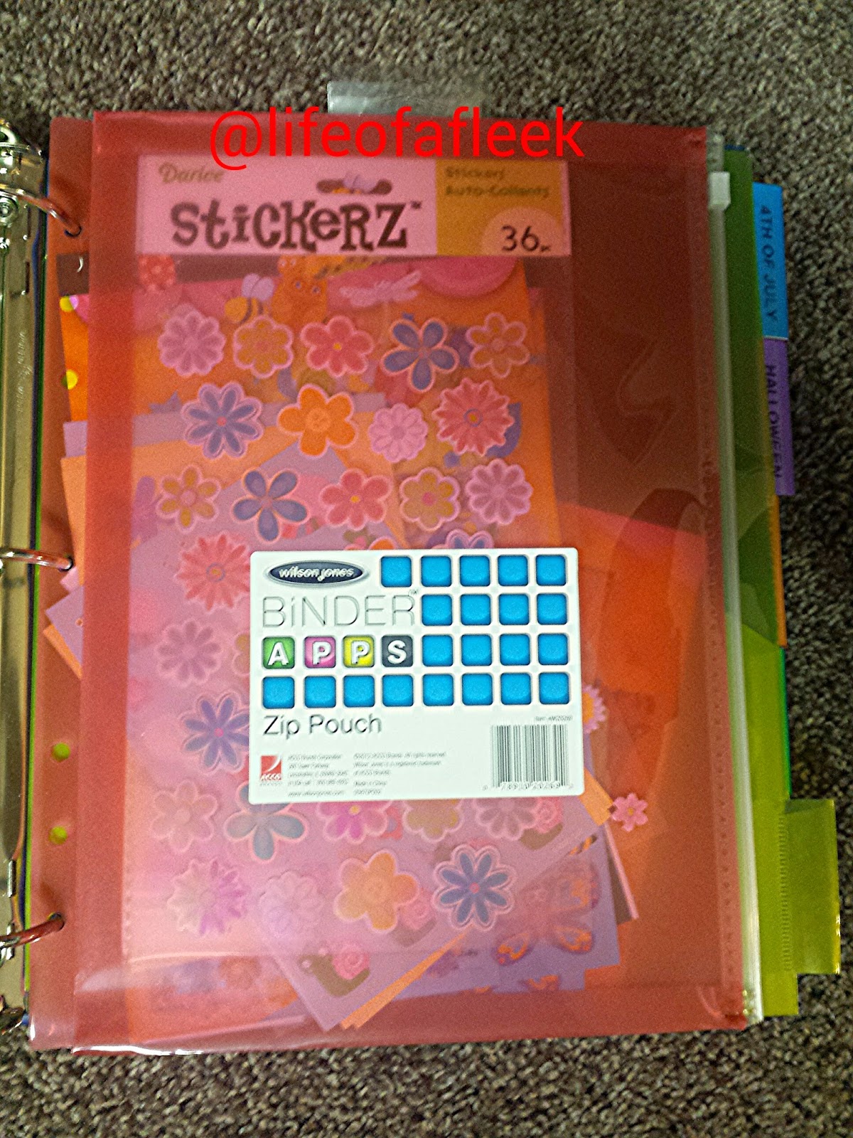 Life of a Fleek: Sticker Binder