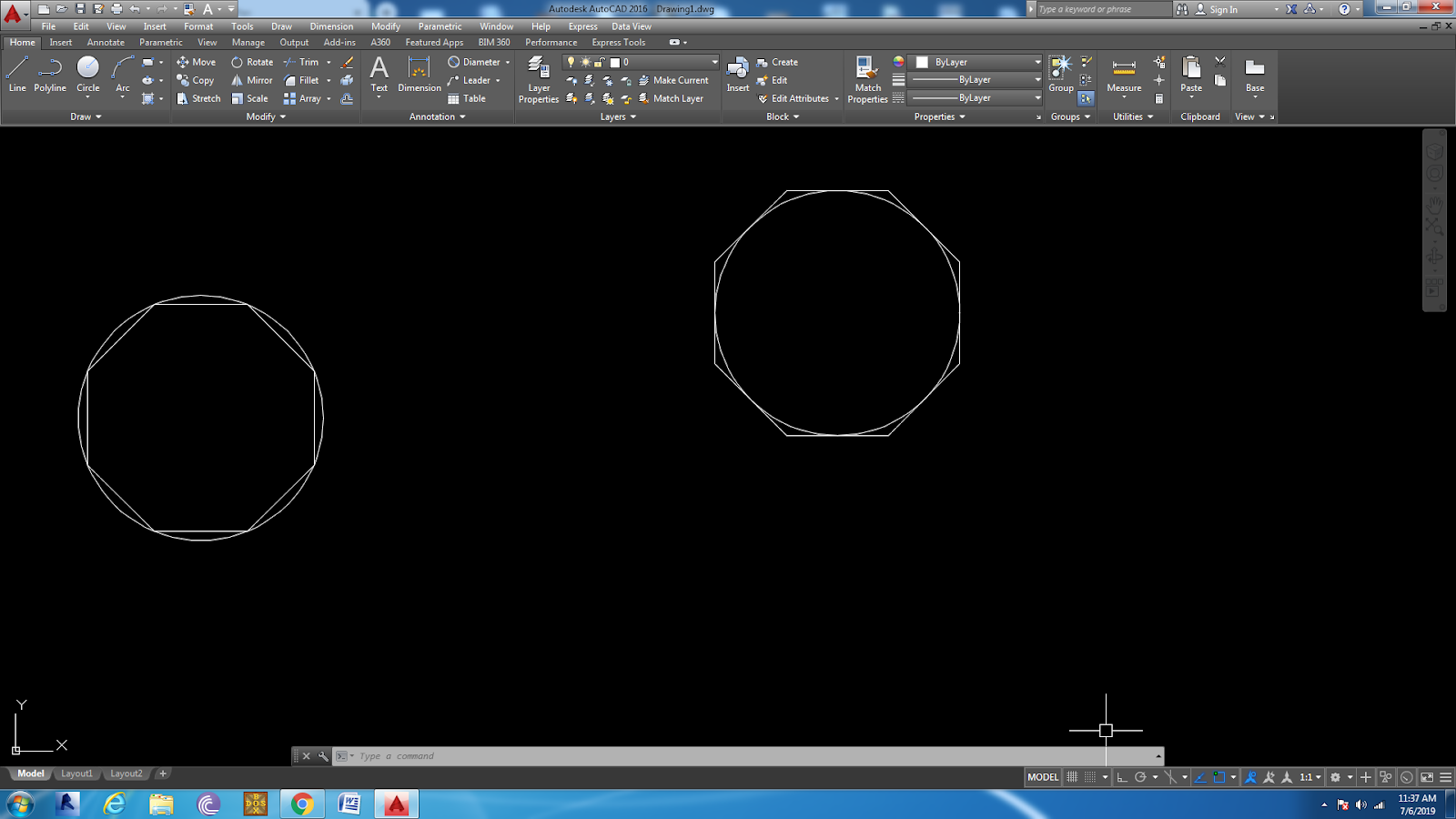Autocad polycon shape