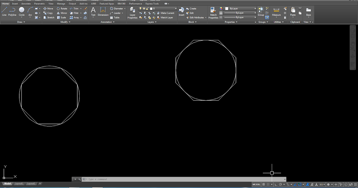 Autocad polycon shape