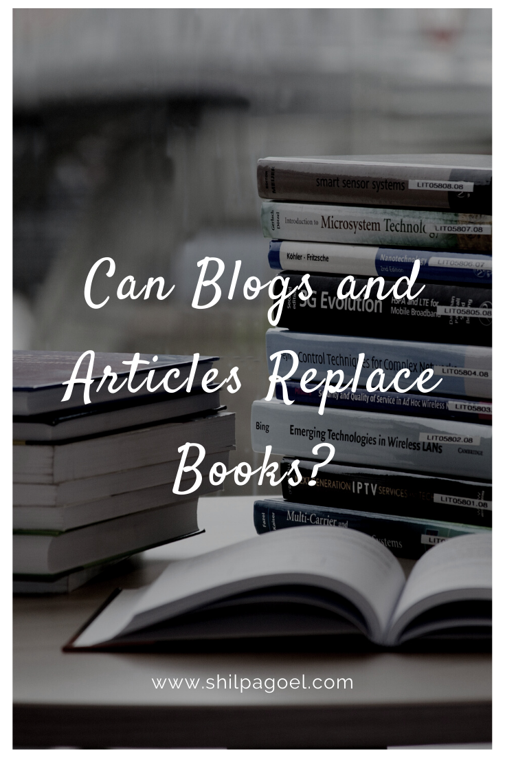 Can Blogs and Articles Replace Books?