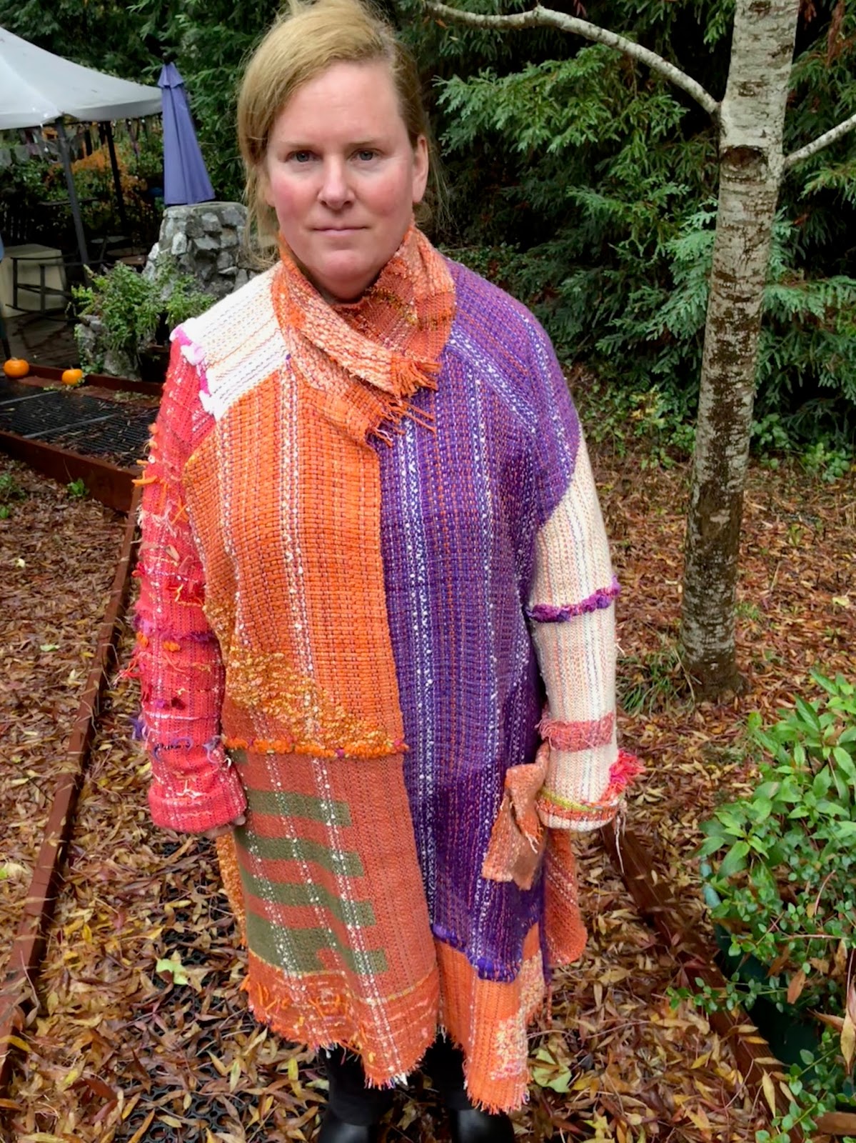 CENTERING WITH FIBER: Sewing Saori hand woven clothing class in the ...